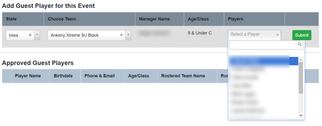 USSSA Univ – Guest Player Management – CMS 4 USSSA