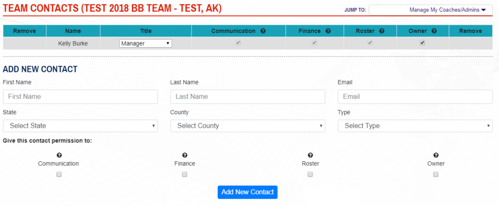 Tutorial: Team Admins – CMS 4 USSSA