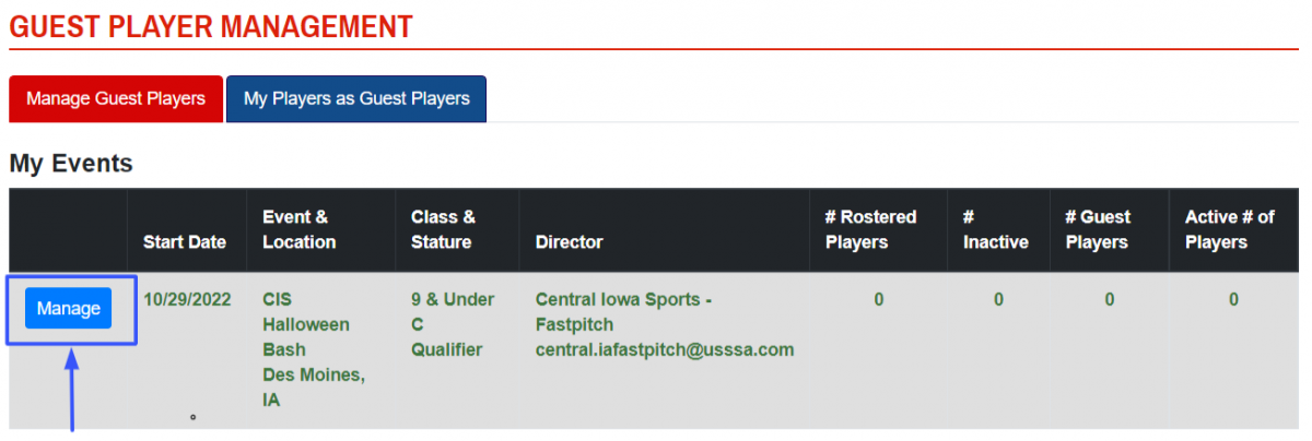 USSSA Univ – Guest Player Management – CMS 4 USSSA